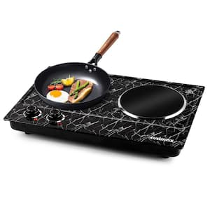 MegaChef 2-Burner 6 in. Stainless Steel Infrared Countertop Hot Plate ...