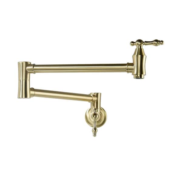 Boyel Living 2-Handles Wall Mount Kitchen Faucet Pot Filler With Double ...