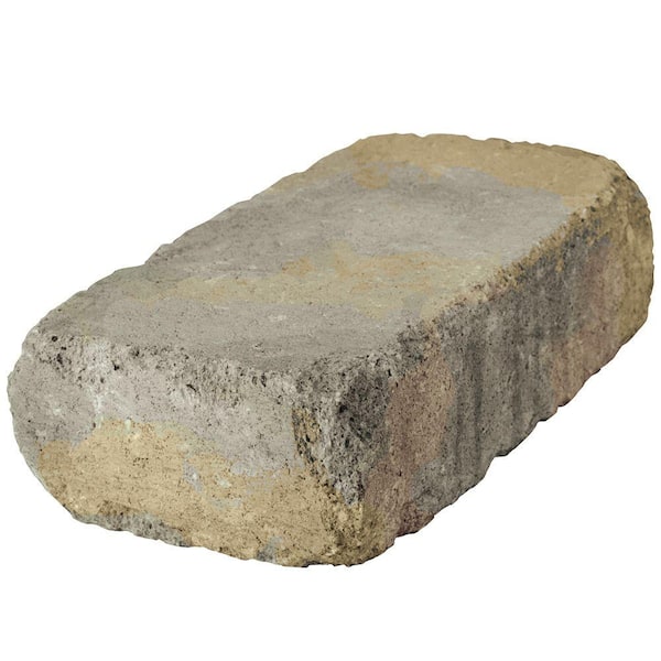 Pavestone 8 in. x 16 in. Ozark Blend Rumbled Wall Concrete Wall Block ...