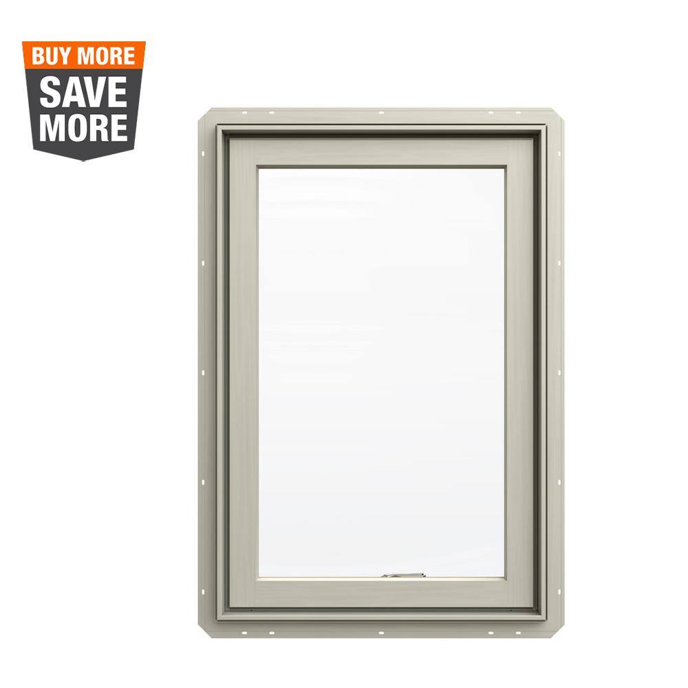 JELD-WEN 24 in. x 48 in. W-5500 Right-Hand Casement Wood Clad Window ...