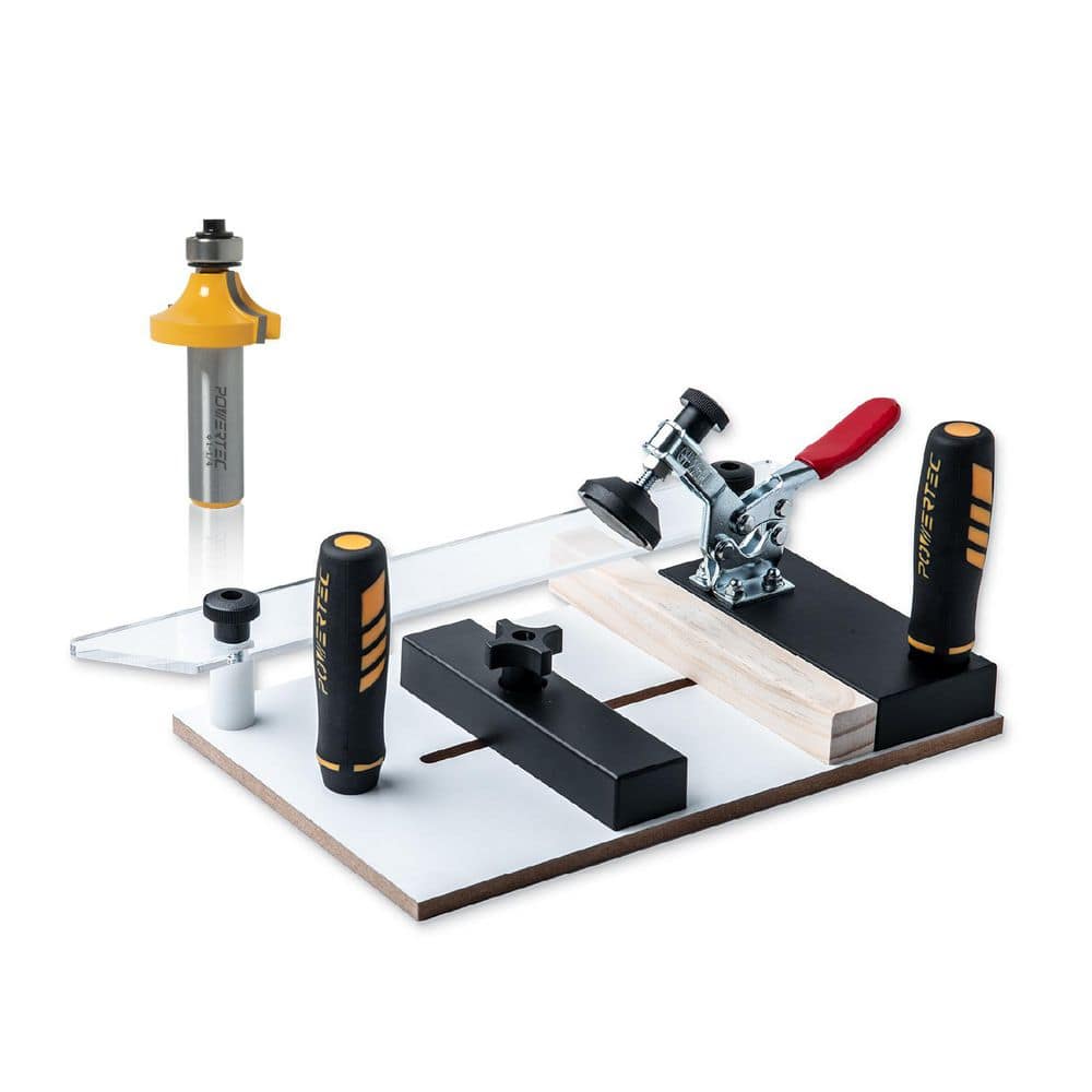 ‎POWERTEC Rail Coping Sled with R3/8 in. Roundover Router Bit, Precise ...