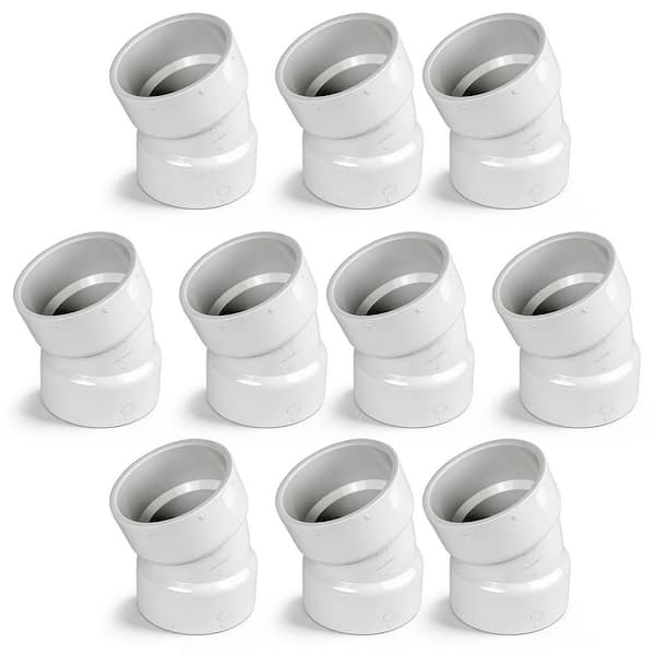 PLUMBFLEX 4 in. Rigid PVC DWV Drain Waste Vent Sanitary Tee Hub, 0.33 ...