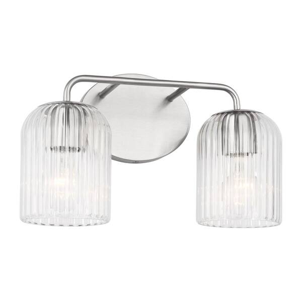 Generation Lighting Eisele 14 in. W x 8.5 in. H 2-Light Brushed Nickel ...