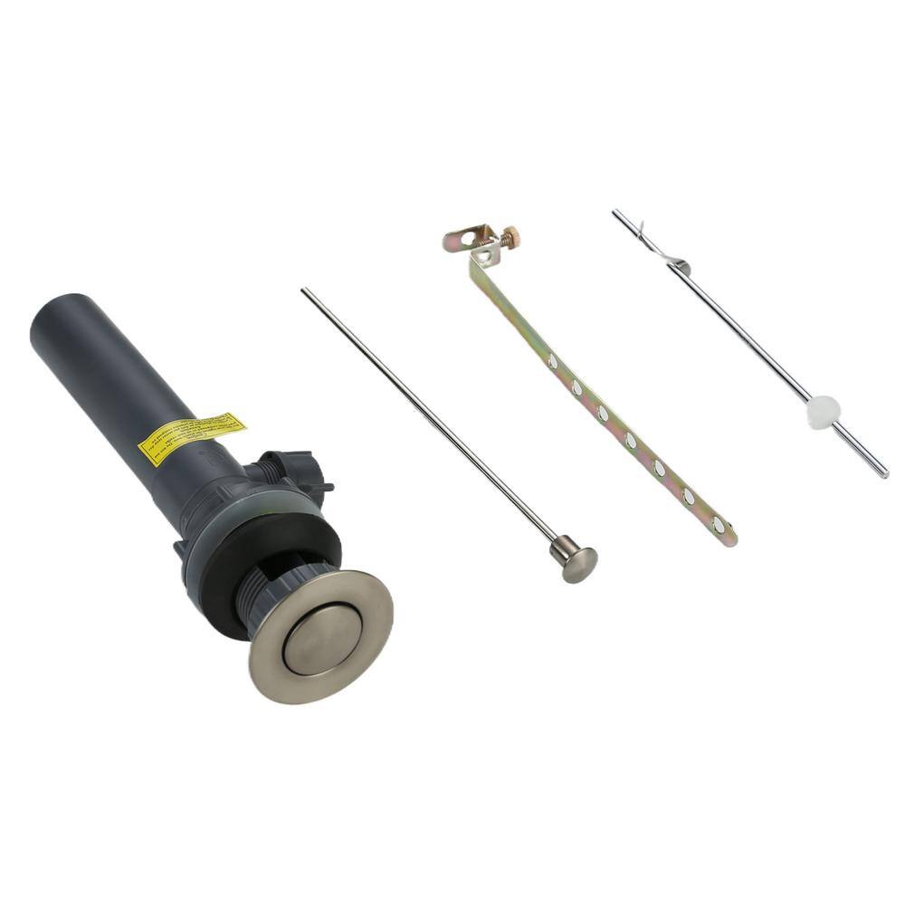 ALEASHA Drain Assembly Stopper with Lift Rod in Brushed Nickel AL-6A01 ...