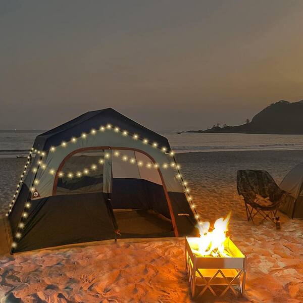 Zeus & Ruta 8 ft. x 10 ft. Blue 6-Person Camping Tent Family Tent for ...