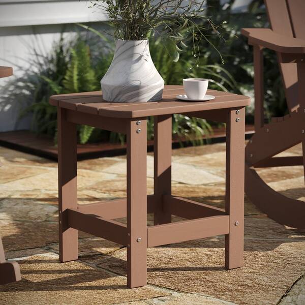 Faux wood outdoor side table store