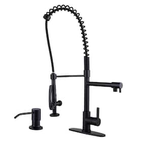 AVITAS 17 in. H 2 Modes High Arc Single Handle Pull Down Kitchen Faucet ...