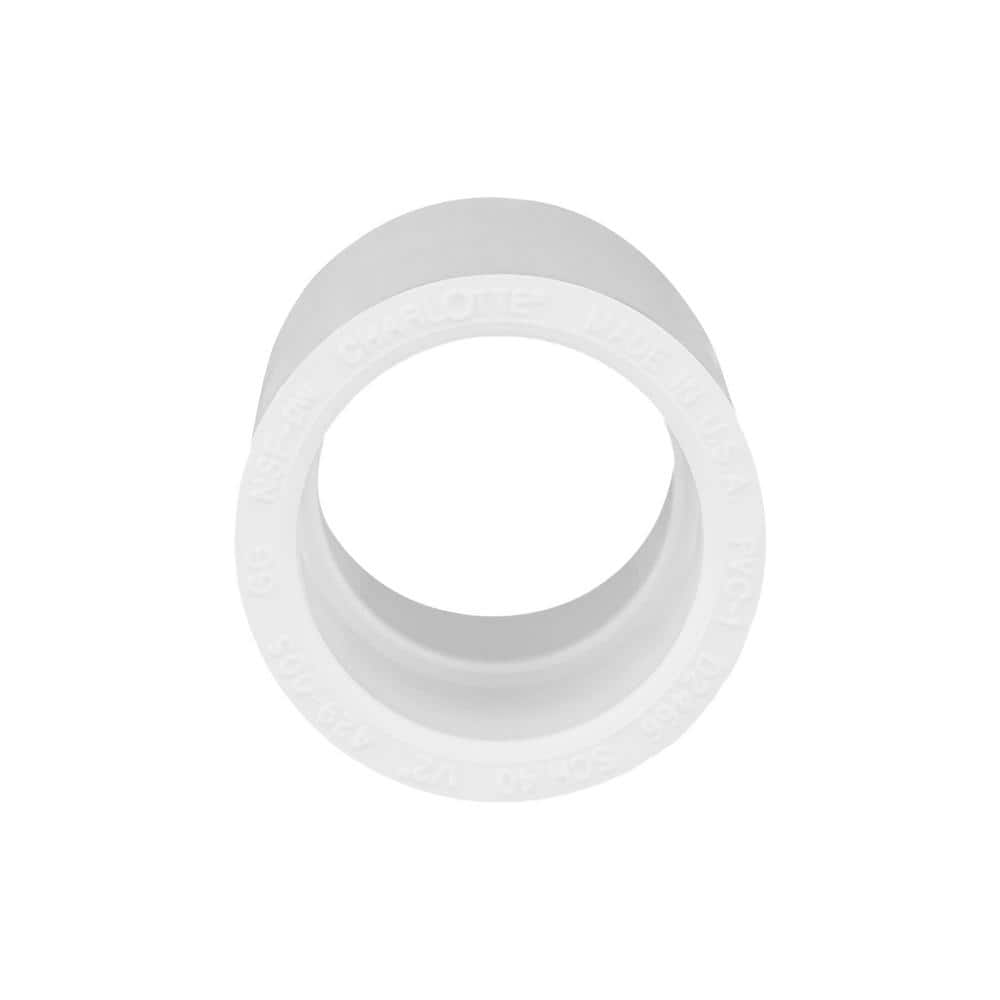 Charlotte Pipe 1/2 in. Sch 40 Coupling Skt Contractor PVC 10 Pack PVC 02100C 0600HD - The Home Depot