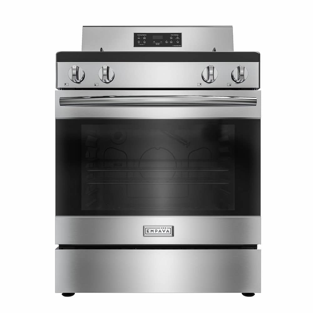 Empava 30 in. Natural Gas Range with 4 Burners, Single Oven, 18K BTU ...
