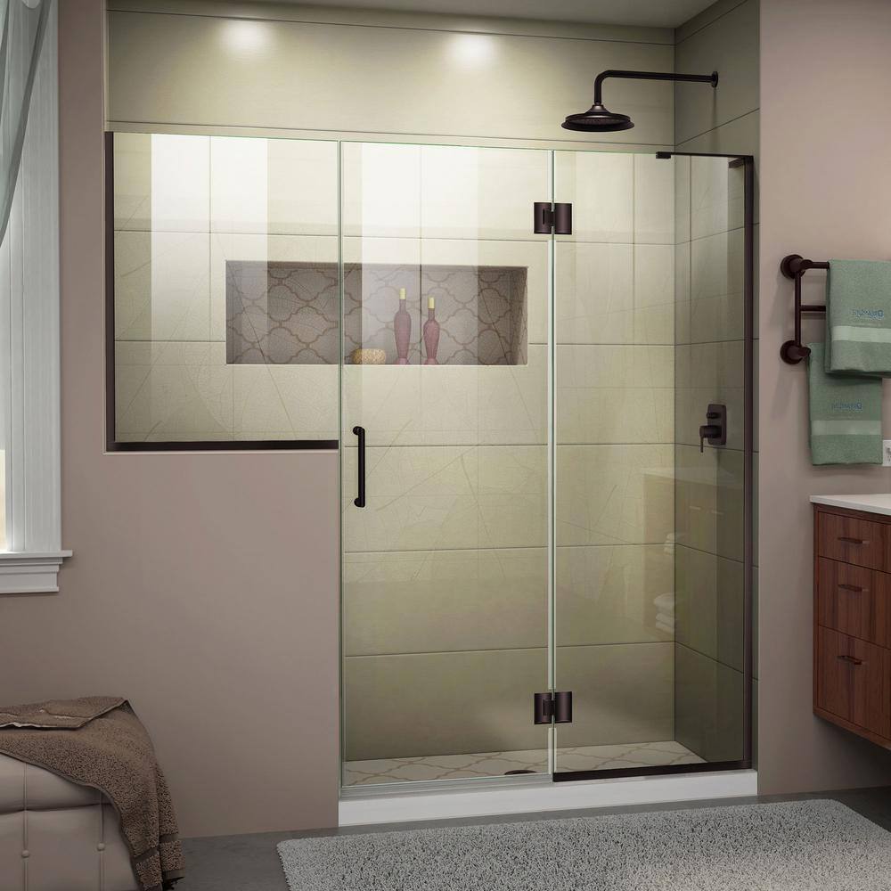 DreamLine Unidoor-X 72 to 72.5 in. x 72 in. Frameless Hinged Shower ...