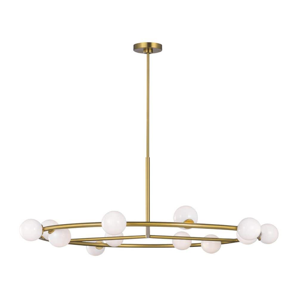 Generation Lighting Studio Altair Extra Large 12-Light Burnished Brass ...