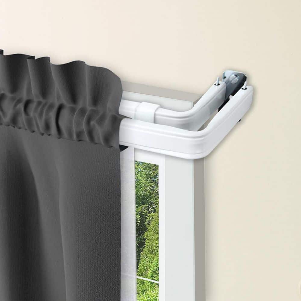 Rod Desyne 48 in. - 84 in. Lockseam Double Curtain Rod KLS2048-D - The ...