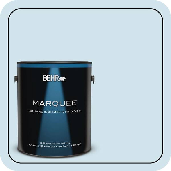 BEHR MARQUEE 1 gal. #550A-1 Sea Sprite Satin Enamel Exterior Paint ...