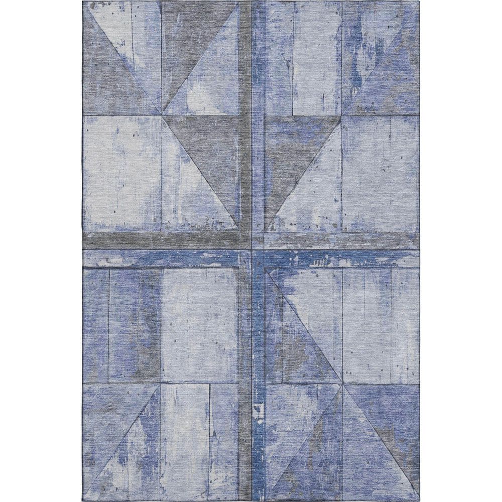 Addison Rugs Mayfield Premium Machine Washable Abstract AMF1876 Denim 9 ...