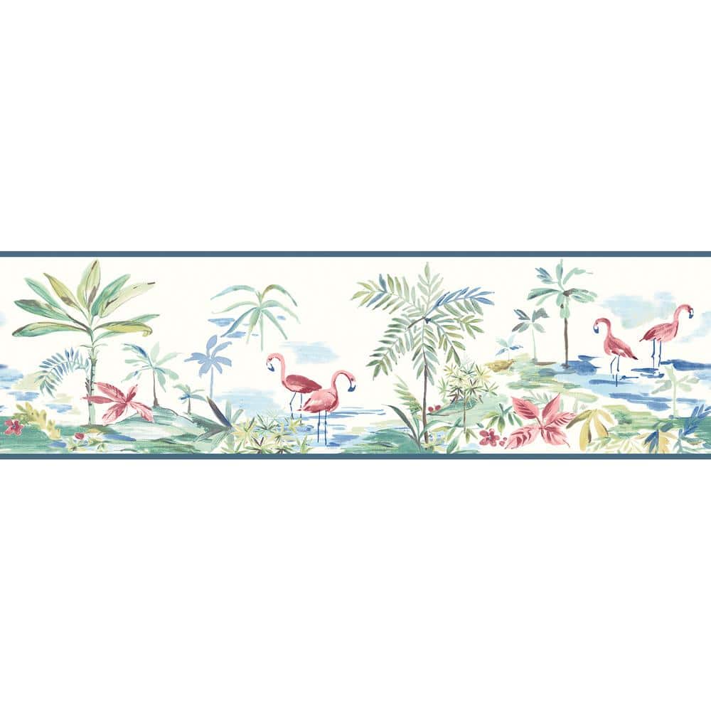 Chesapeake Lagoon Teal Watercolor Teal Wallpaper Border-3113-12222B ...