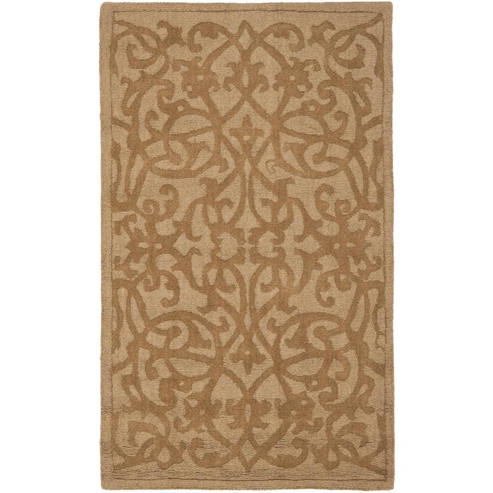 SAFAVIEH Impressions Light Brown Doormat 3 ft. x 5 ft. Border Area Rug ...