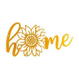 REDLINE STEEL Outdoor Garden Sunflower Home Metal Gold Wall Art ...