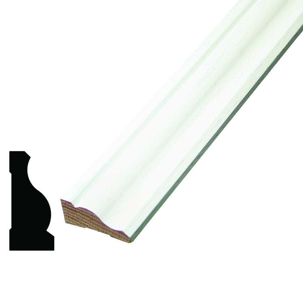 Alexandria Moulding 3818 11/16 in. x 1-1/2 in. x 12 ft. Primed Finger ...