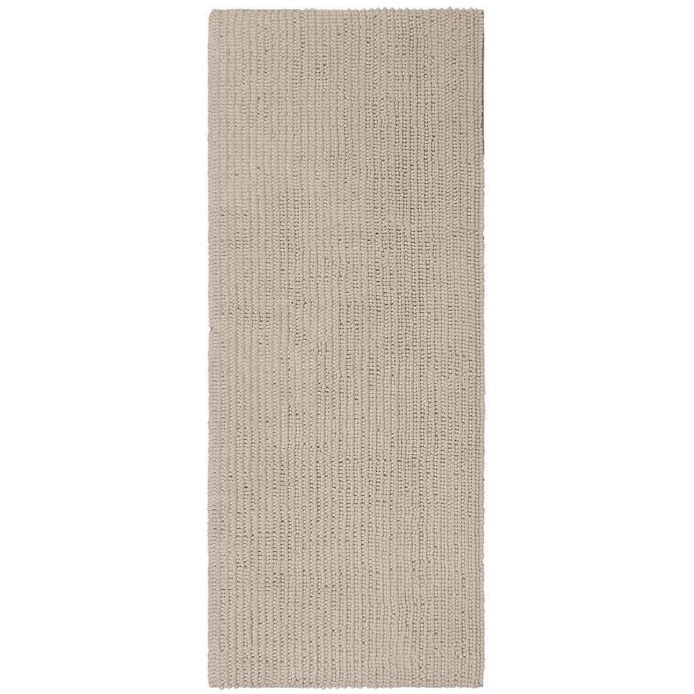 Mohawk Home Homespun Noodle 24 in. x 60 in. Parchment White Polyester ...