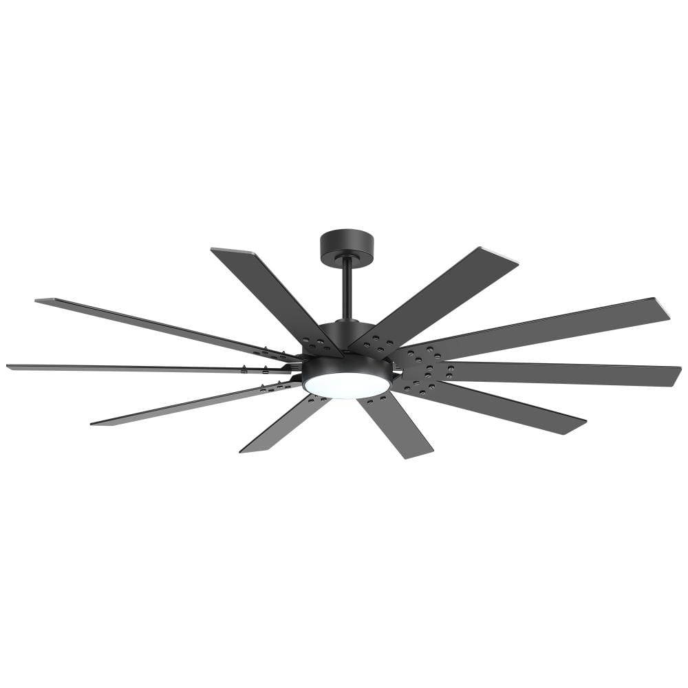 Airsurfer 72 in. Indoor Integrated LED Dual-Finish Modern Ceiling Fan ...
