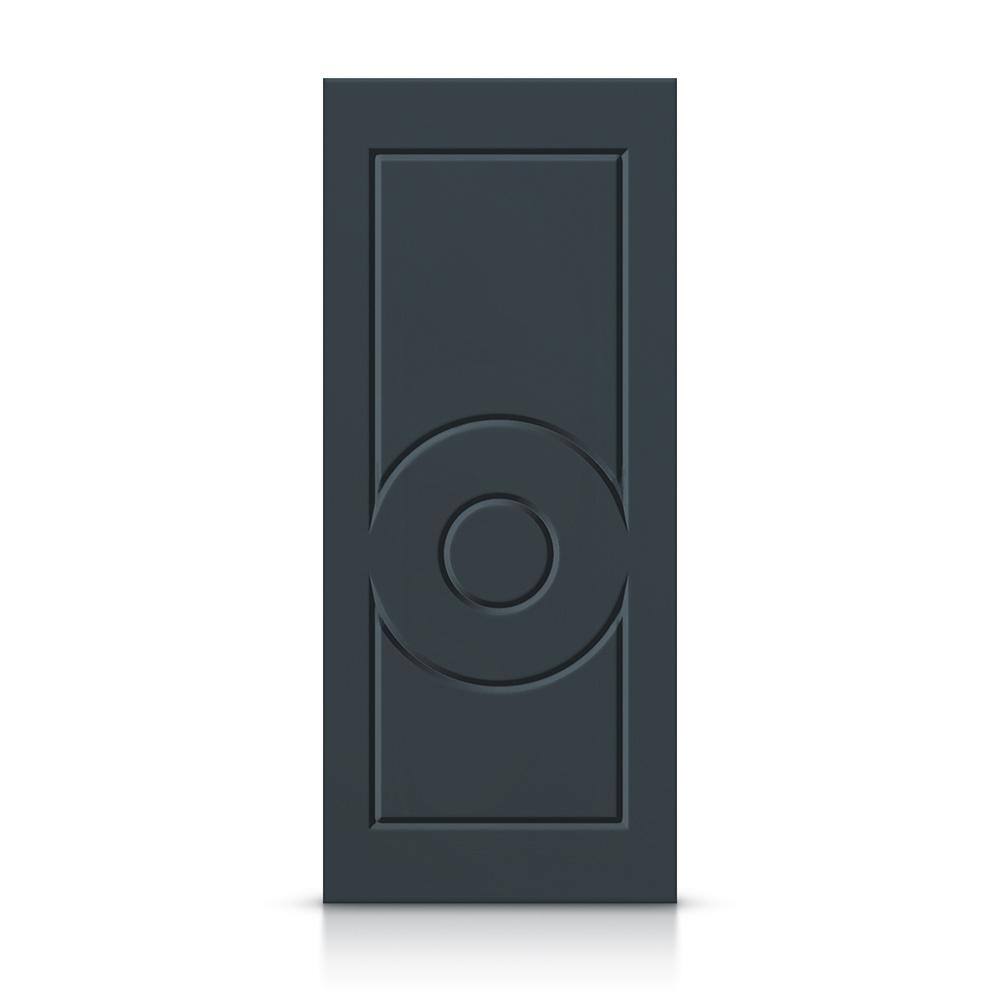 CALHOME 30 in. x 96 in. Hollow Core Charcoal Gray Painted Composite MDF ...