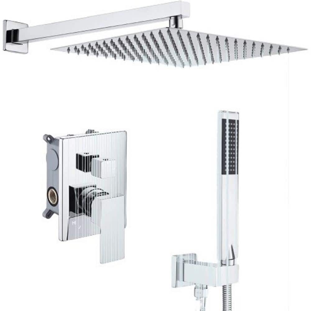 16 GAUGE SINKS Roxy 13.5 in. W 3 Jet Shower Tower in Brushed Nickel ...