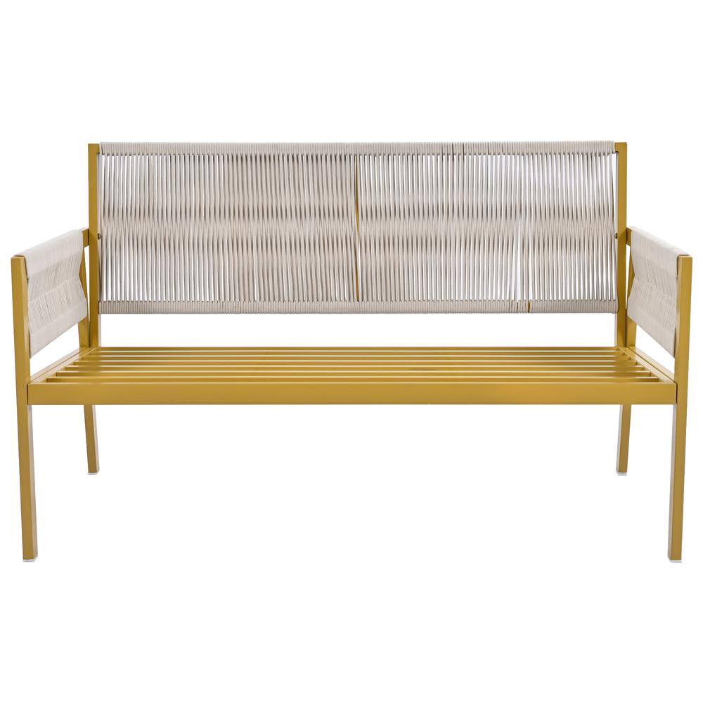 Runesay 4-Piece Rope Metal Composite Outdoor Patio Furniture ...