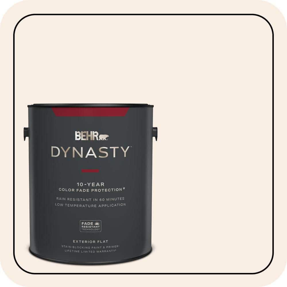 BEHR DYNASTY 1 gal. #250C-1 Bermuda Shell Flat Exterior Stain-Blocking ...