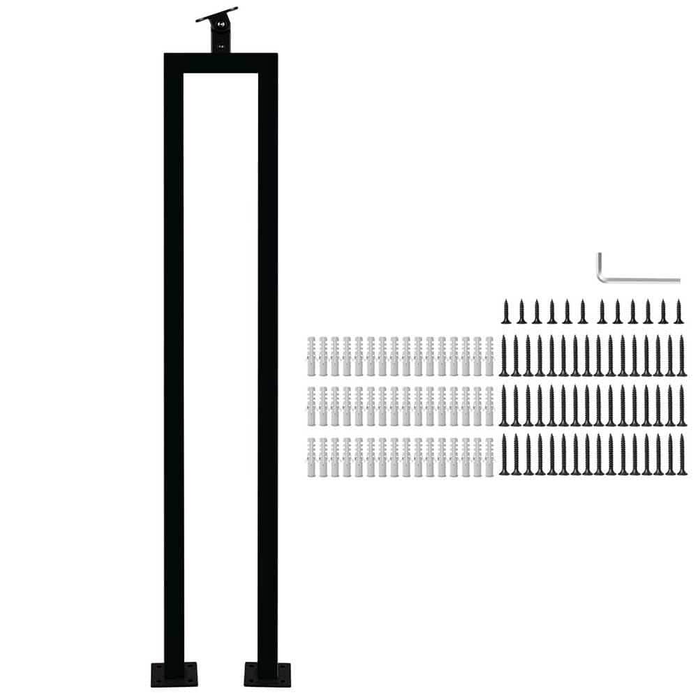 Afoxsos U Shape 41 x 8 Iron Balusters with Adjustable Top Bracket for ...