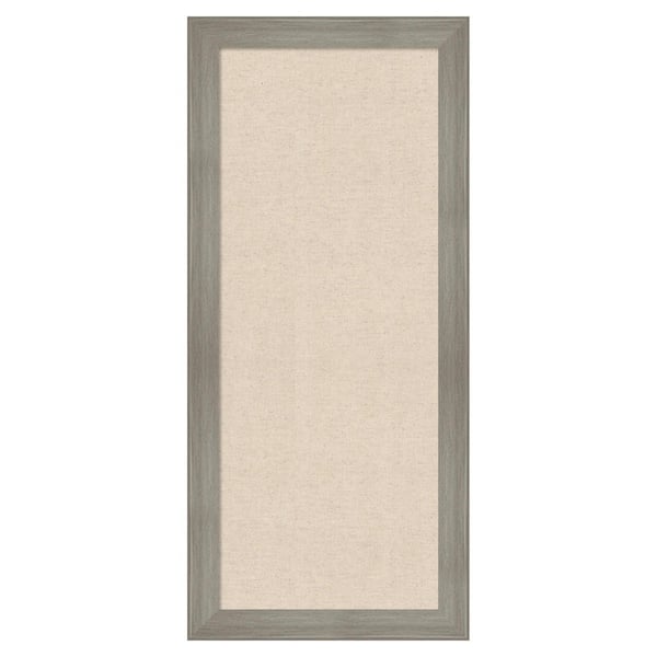 Amanti Art Natural Linen 20 in. x 44 in. Grand Greywash Narrow ...