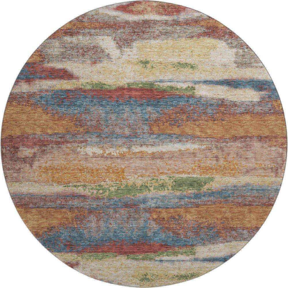 Addison Rugs Mayfield Premium Machine Washable Abstract AMF942 Paprika ...