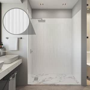 CASTICO Italian Beige 32 in. x 60 in. x 84 in. Solid Composite Stone ...