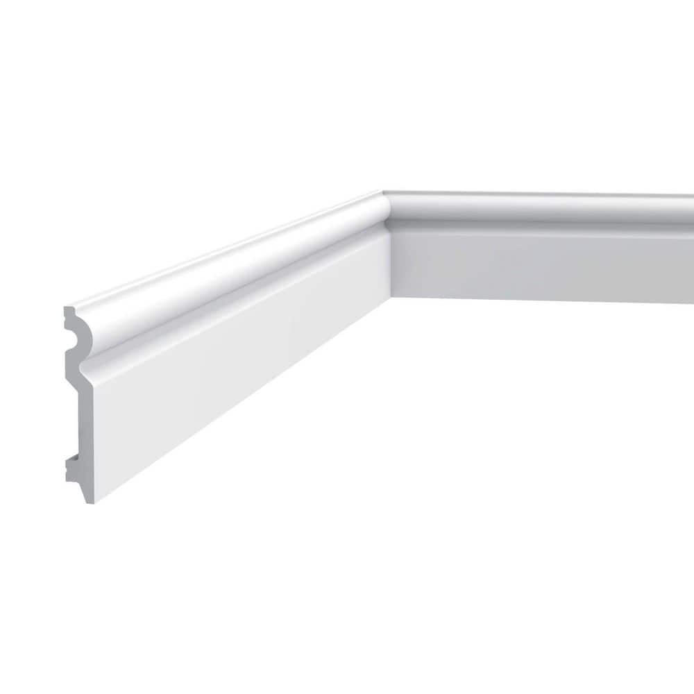 ORAC DECOR 5/8 in. D x 3-7/8in. W x 78-3/4 in. L Primed White High ...