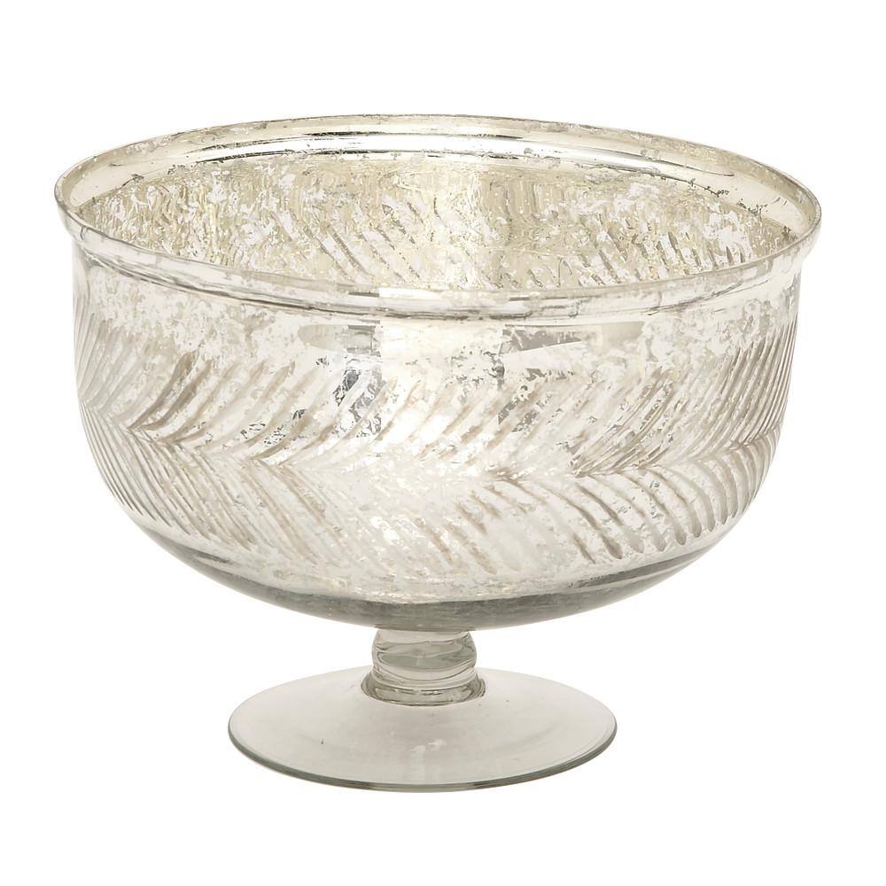 Litton Lane 8 in. Silver Handmade Glass Decorative Bowl 24633 - The ...