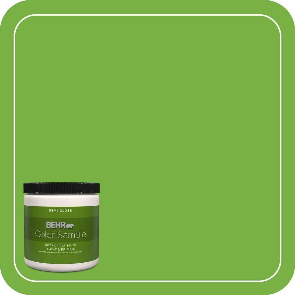 BEHR PREMIUM PLUS 8 oz. #S-G-430 Sparkling Apple Semi-Gloss Interior ...