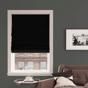 Sun Zero Olander Cordless Black 100% Blackout Black Ribbon Border ...