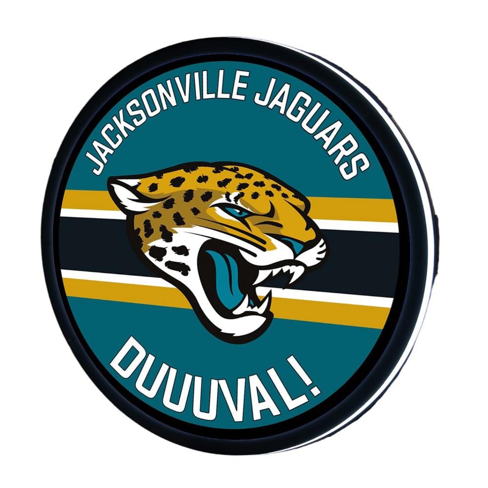 Evergreen Jacksonville Jaguars 15 in. Round Plug-in LED Lighted Sign ...