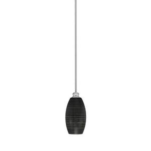 Albany 60-Watt 1-Light Brushed Nickel Pendant Mini Pendant Light Black ...