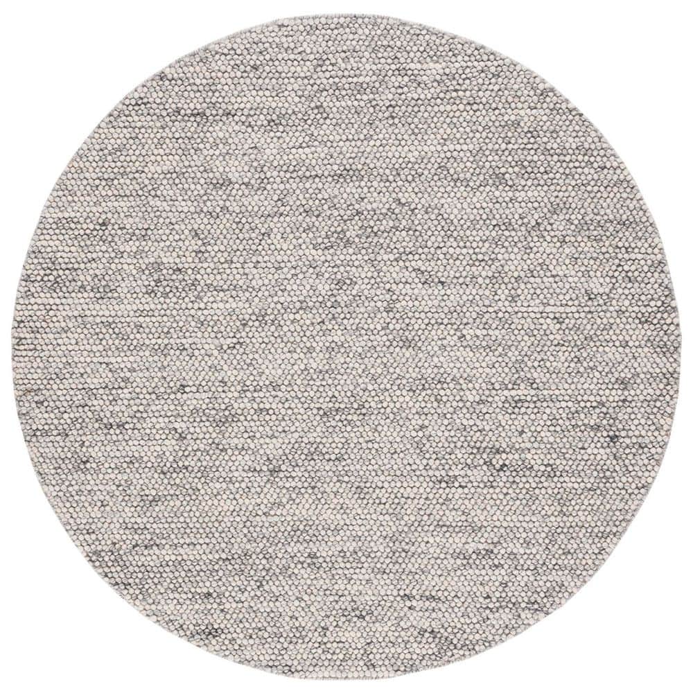 SAFAVIEH Natura Light Gray/Ivory 6 ft. x 6 ft. Gradient Round Area Rug ...