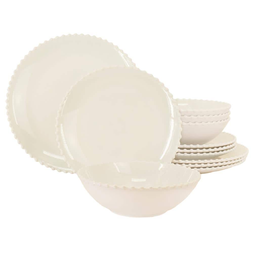 MARTHA STEWART Martha Stewart 12 Piece Melamine Embossed Dots ...