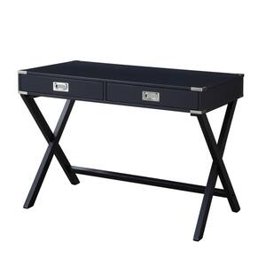 SEI FURNITURE Chekshire 47.75 in. Black Standard Rectangle Wood Console ...