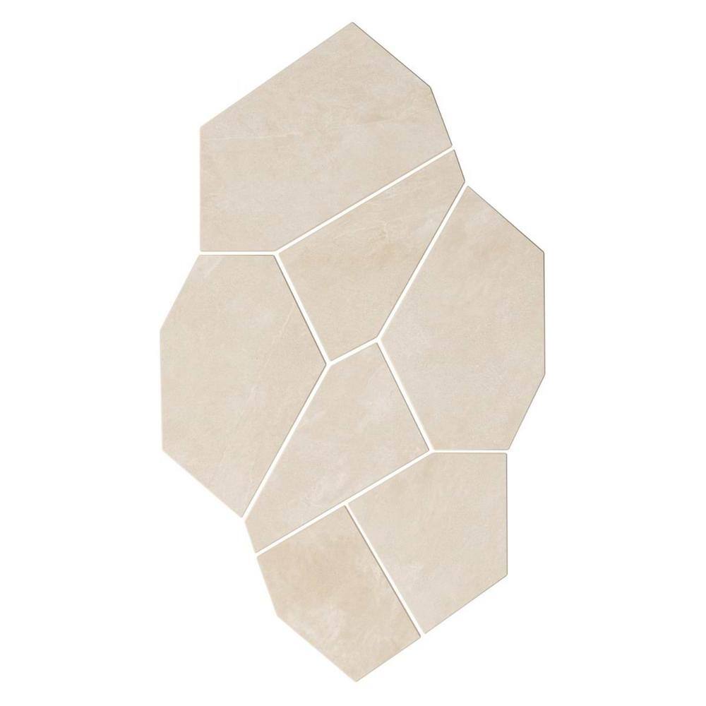 Ivy Hill Tile Monolith Crema Beige 4 in. x 0.35 in. Organic Pattern ...