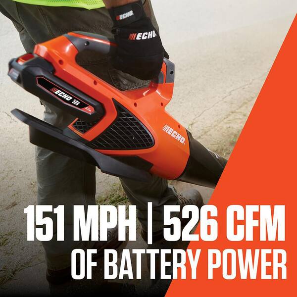 ECHO 56V 151 MPH 526 CFM Cordless Battery Powered Handheld Leaf Blower ...