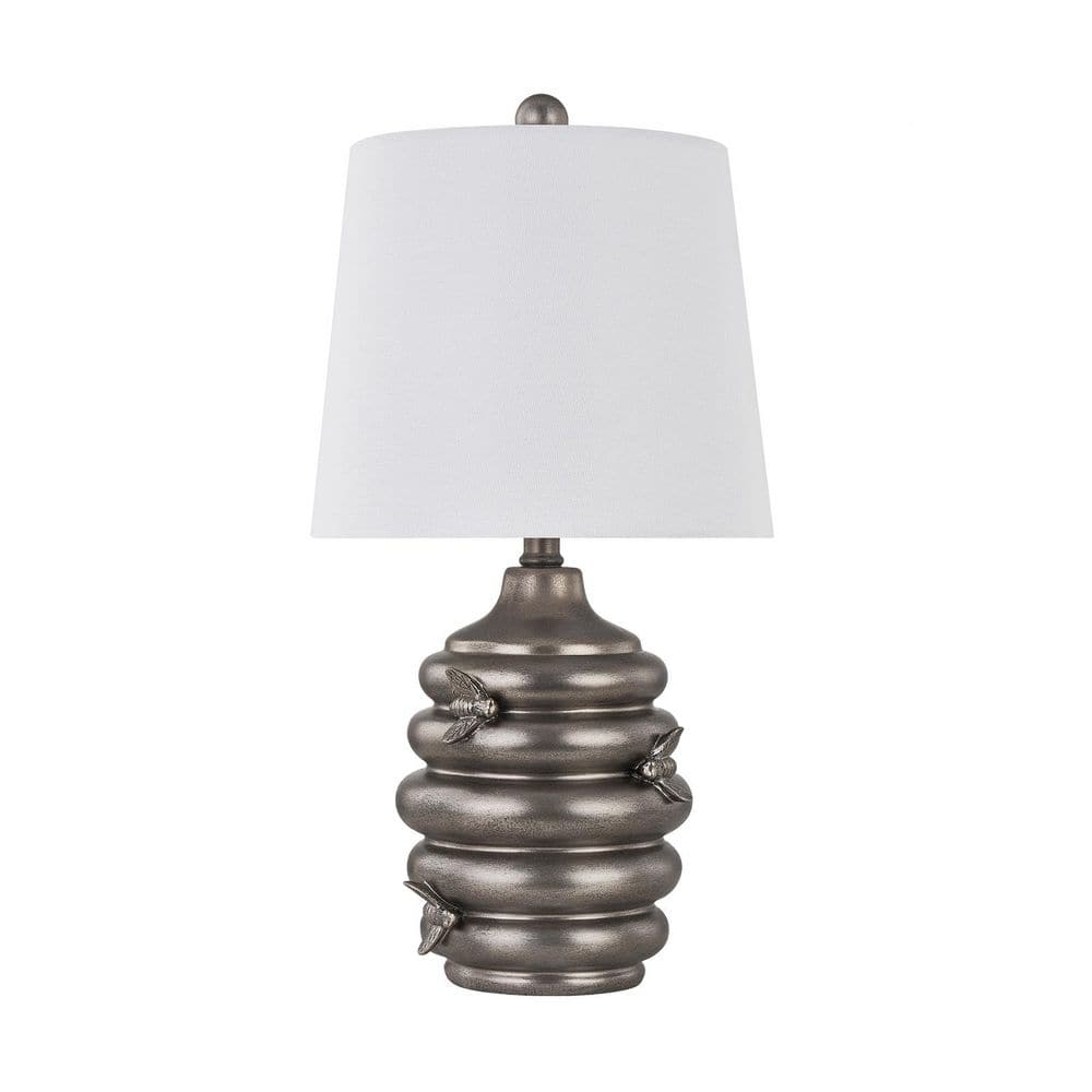 CRESTVIEW COLLECTION 23.5 in. Bronzed Novelty Table Lamp with White ...