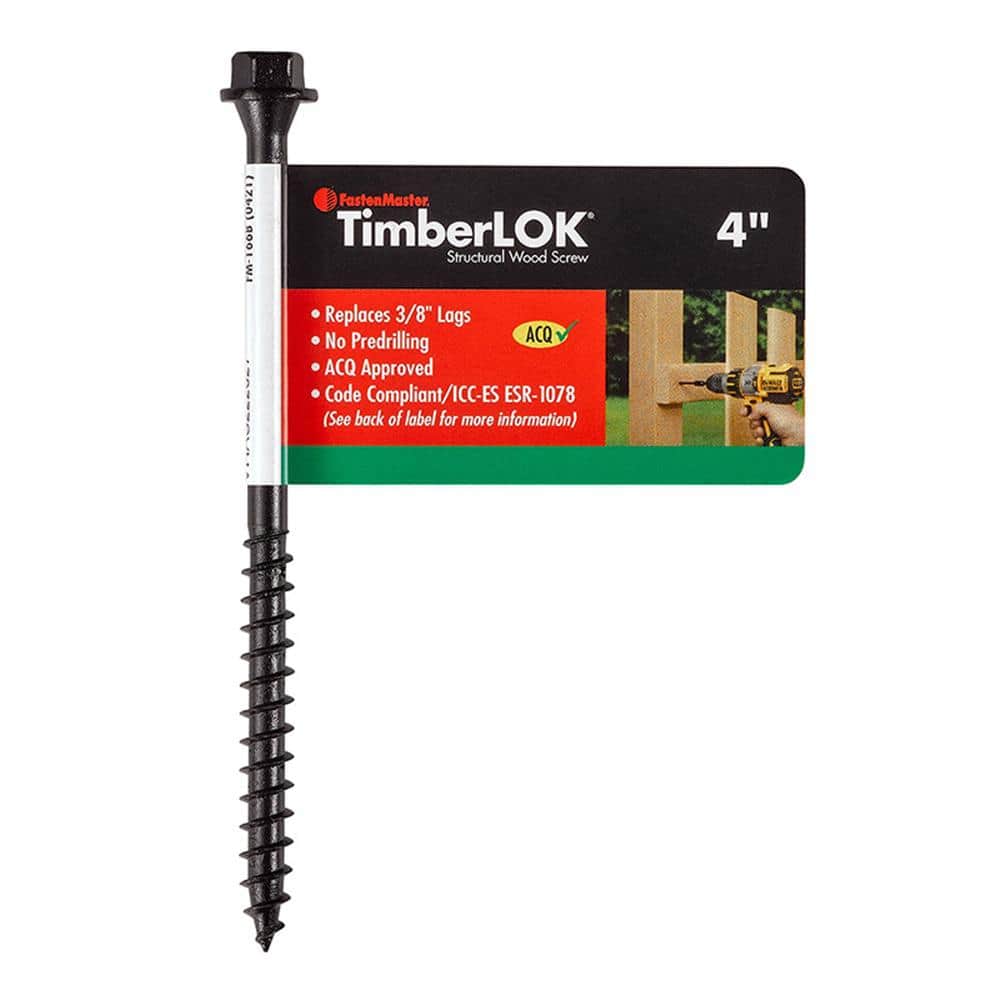 Reviews for FastenMaster TimberLOK 4 in. Structural Wood Screw (Single ...