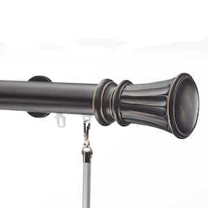 Art Decor Tekno 40 132 in. Traverse Rod in Black with Tama 40-Finial I ...