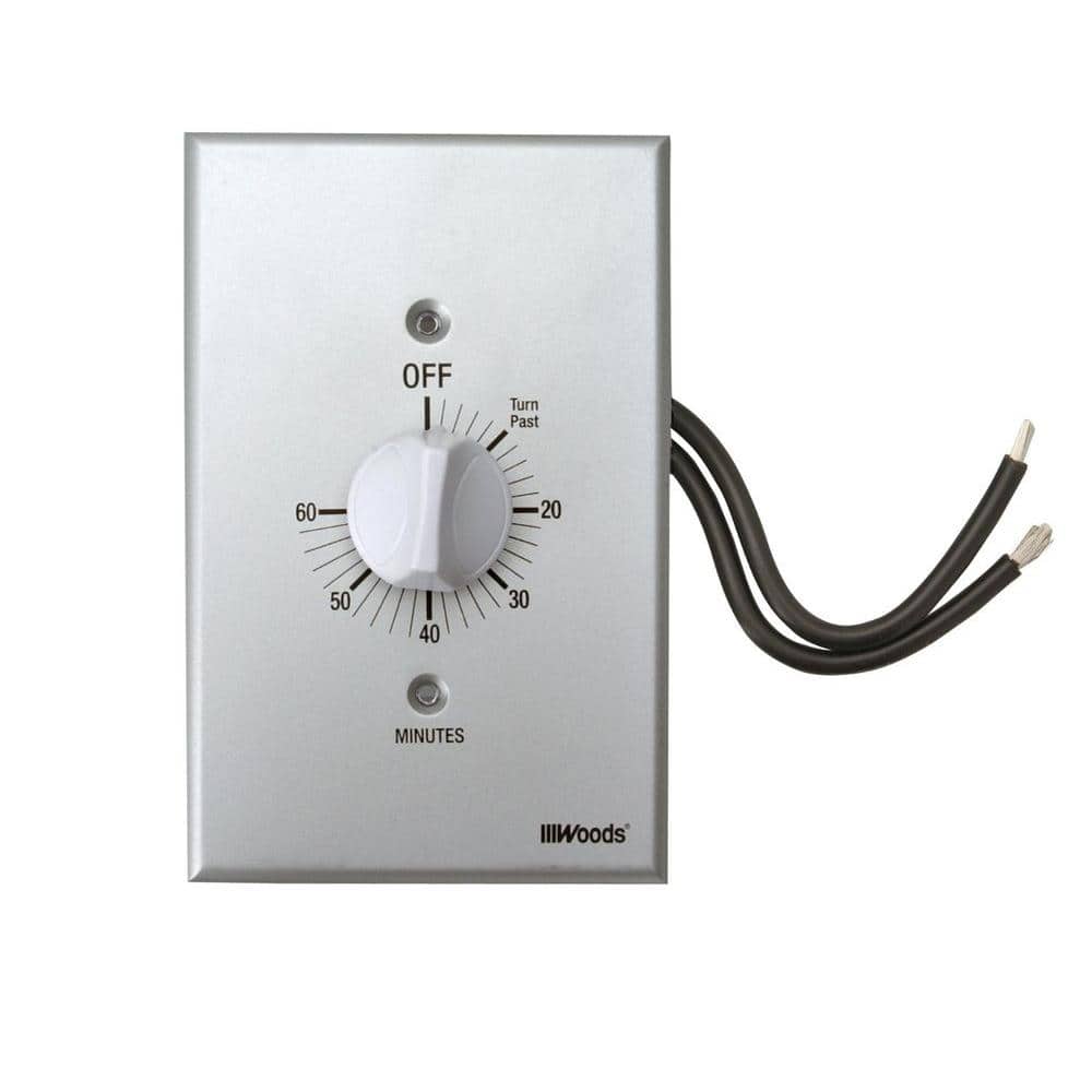 Woods 20-Amp 60-Minute In-Wall Spring Wound Countdown Timer Switch ...