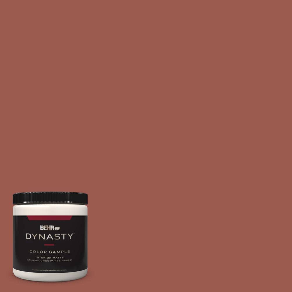 BEHR DYNASTY 8 oz. #ICC-106 Spicy Cayenne Matte Stain-Blocking Interior ...