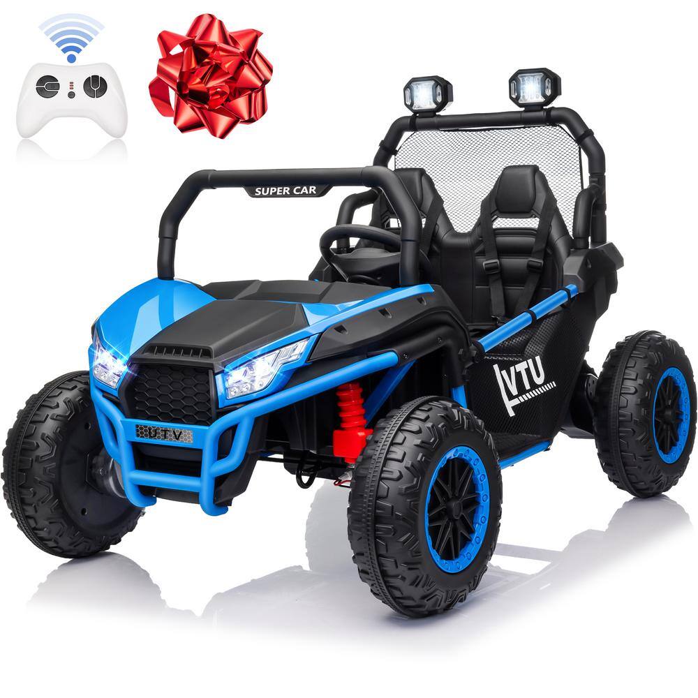 JOYRACER 24-Volt 4 x 200-Watt Ride on Toys with Remote, Metal Frame UTV ...
