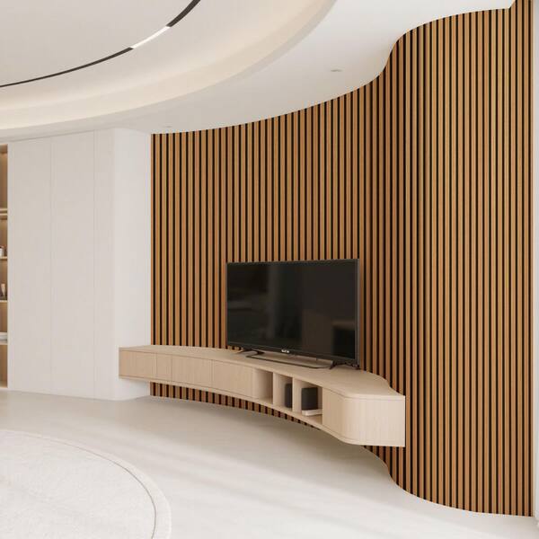 Art3dwallpanels 1/2 in. x 2 ft. x 8 ft. Yellow Square Edge MDF ...